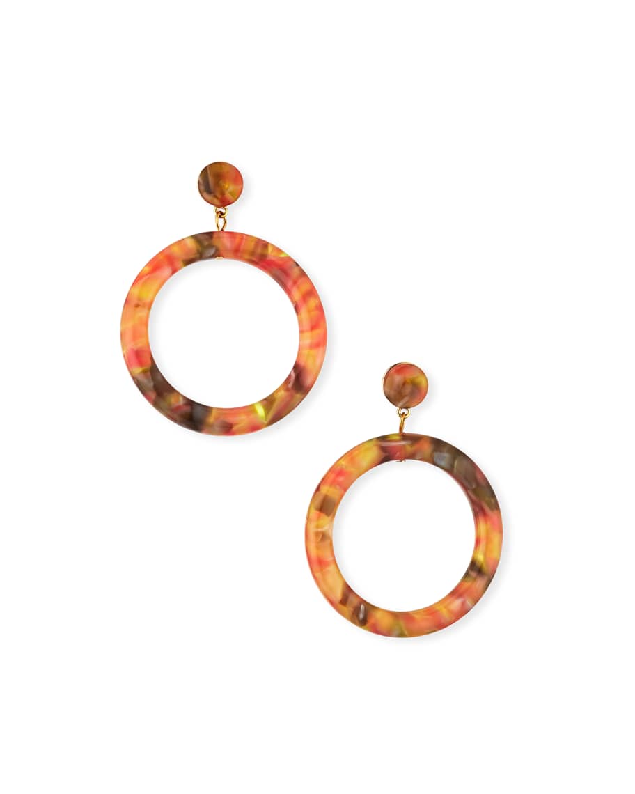 Lele Sadoughi Marquis Front-Facing Hoop Earrings | Neiman Marcus
