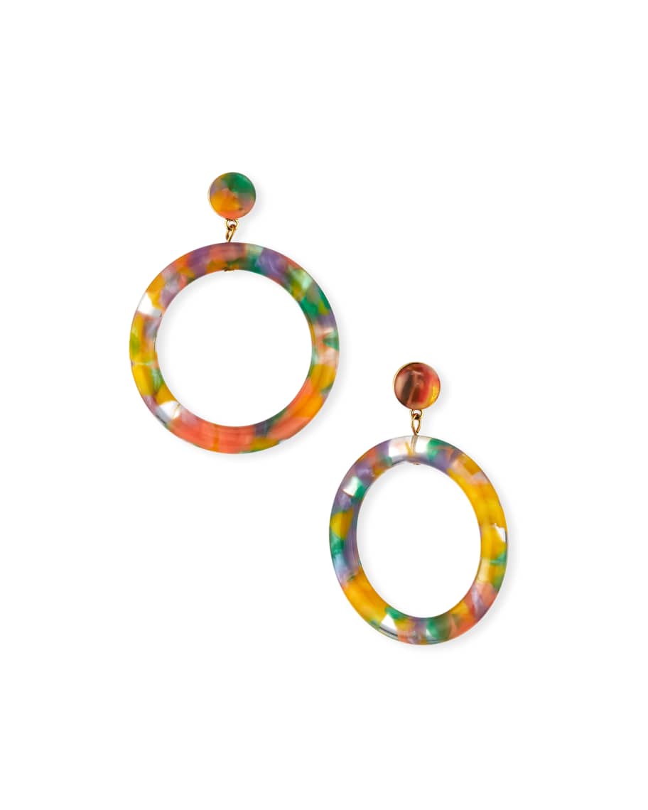 Lele Sadoughi Marquis Front-Facing Hoop Earrings | Neiman Marcus