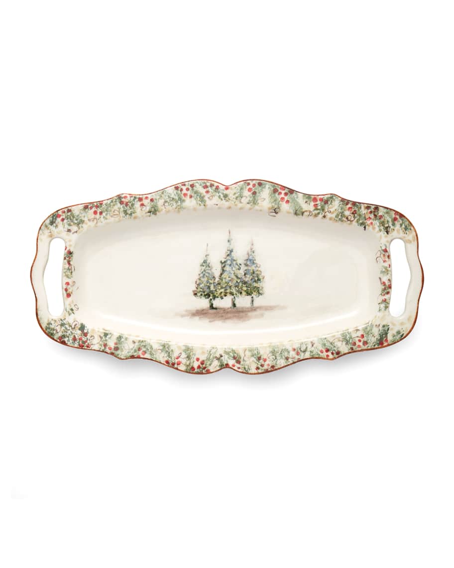 Arte Italica Natale Long Rectangular Tray | Neiman Marcus