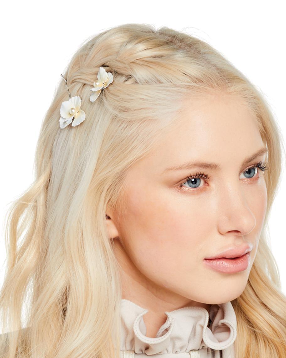 Jennifer Behr Sallie Flower Bobby Pins, Set of 2 | Neiman Marcus