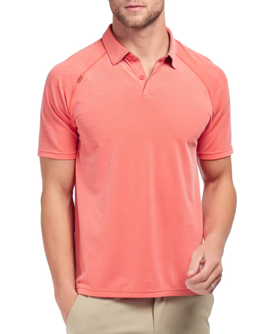 Rhone Men's Delta Pique Polo Shirt, Rojo Red | Neiman Marcus