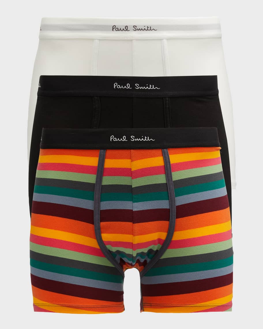 Paul Smith Men's 3-Pack Contrast-Trim Long-Leg Trunks | Neiman Marcus