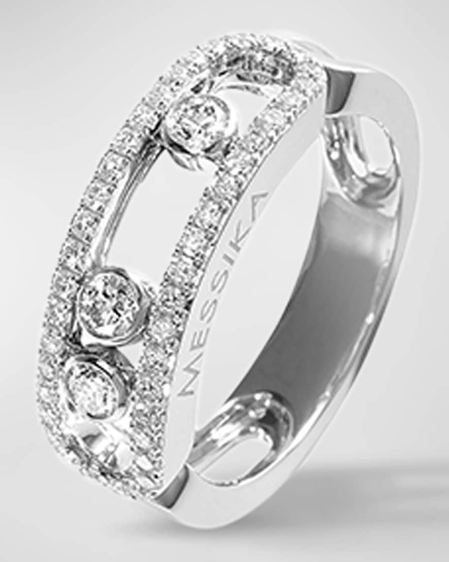 Messika Move Diamond Band Ring in 18k White Gold Size 54 | Neiman Marcus