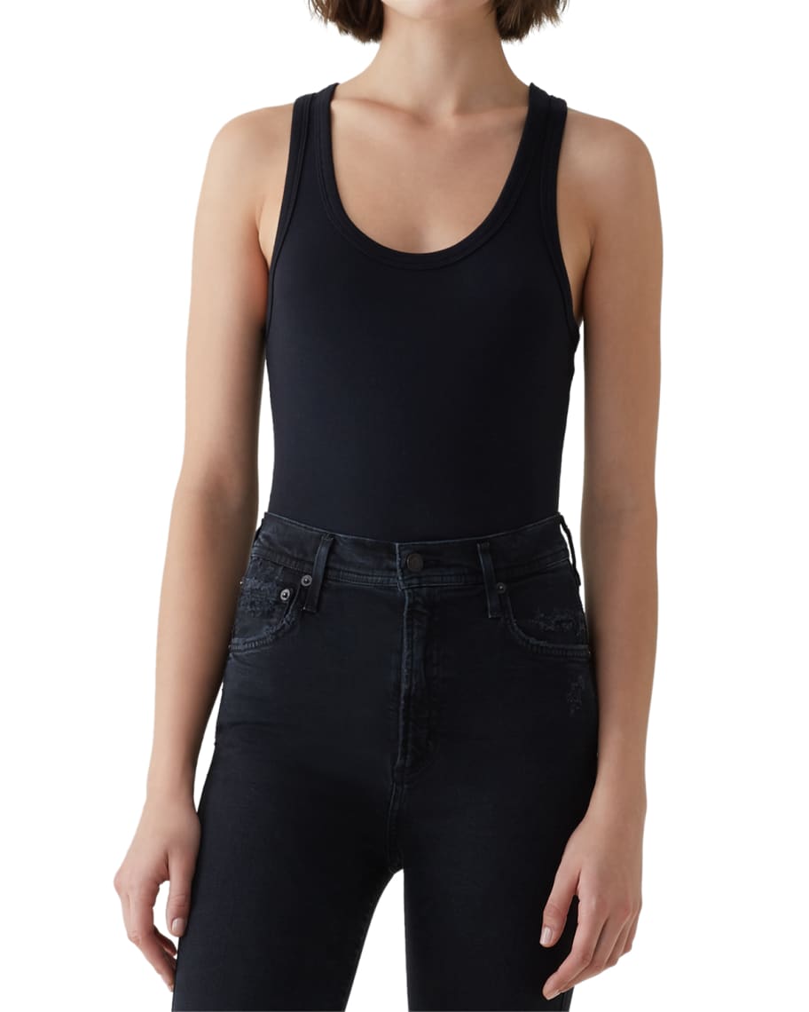 AGOLDE Ribbed Tank Bodysuit | Neiman Marcus