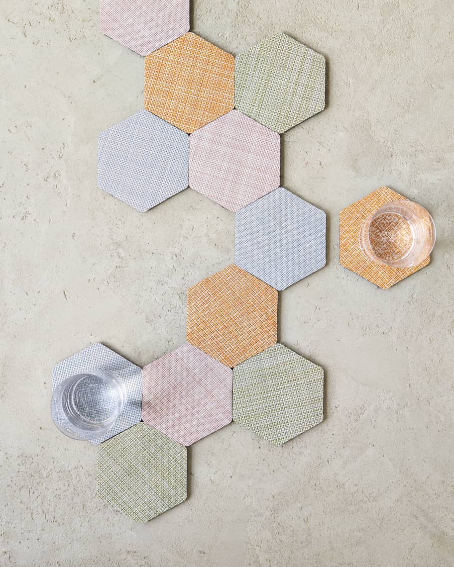 Chilewich Hex Mixed Mini Basket Weave Coasters, Set of 4 | Neiman Marcus