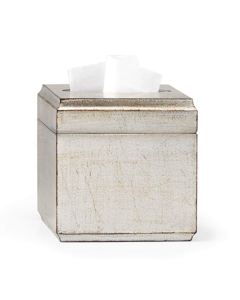 Labrazel York Silver Tissue Box Cover | Neiman Marcus