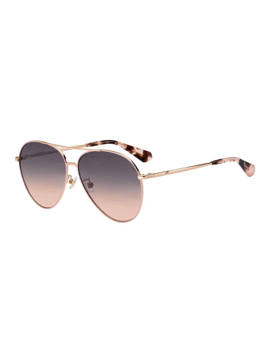 kate spade new york carolanefs metal aviator sunglasses | Neiman Marcus
