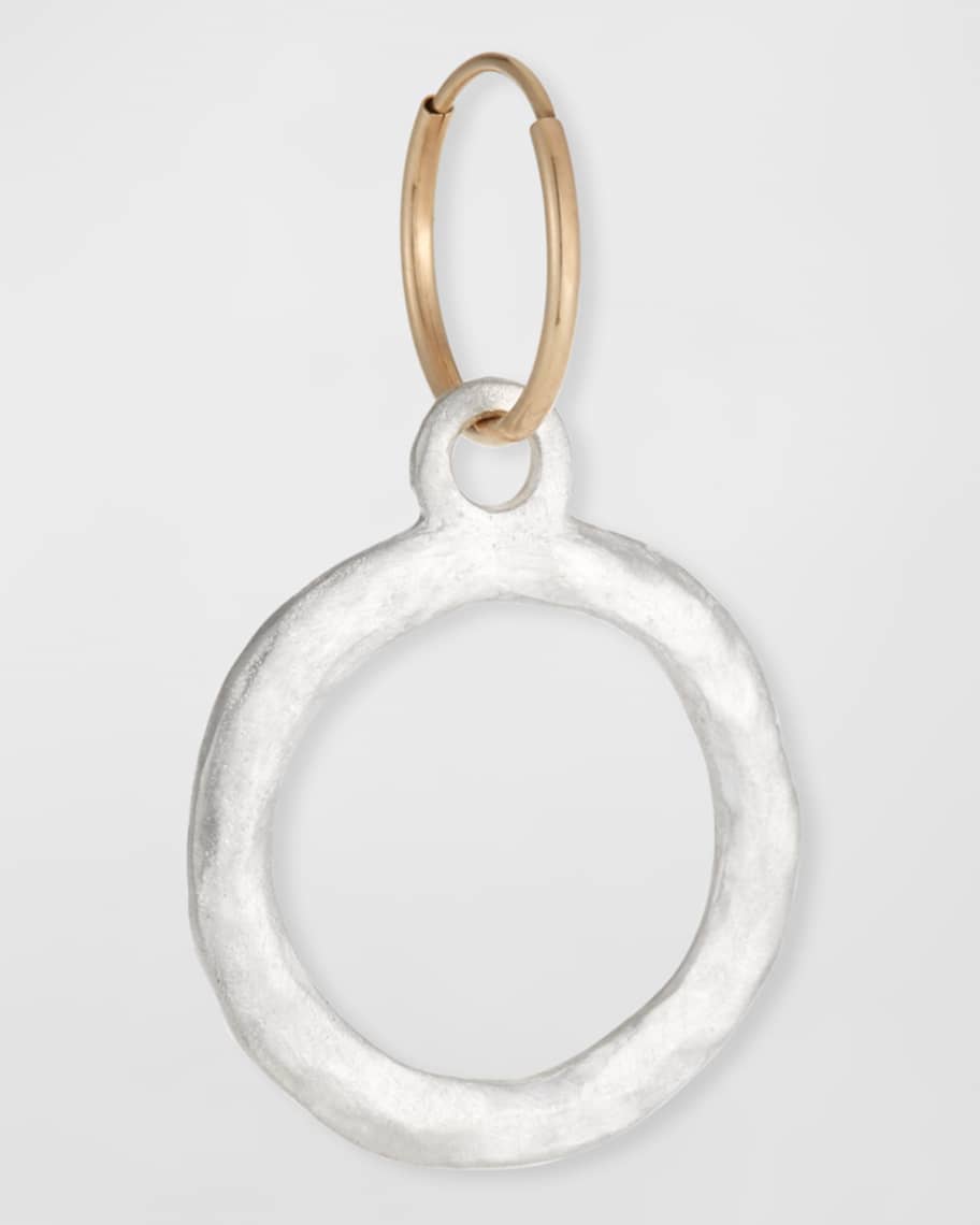 Lee Brevard 14k Single Compass Hoop Earring | Neiman Marcus