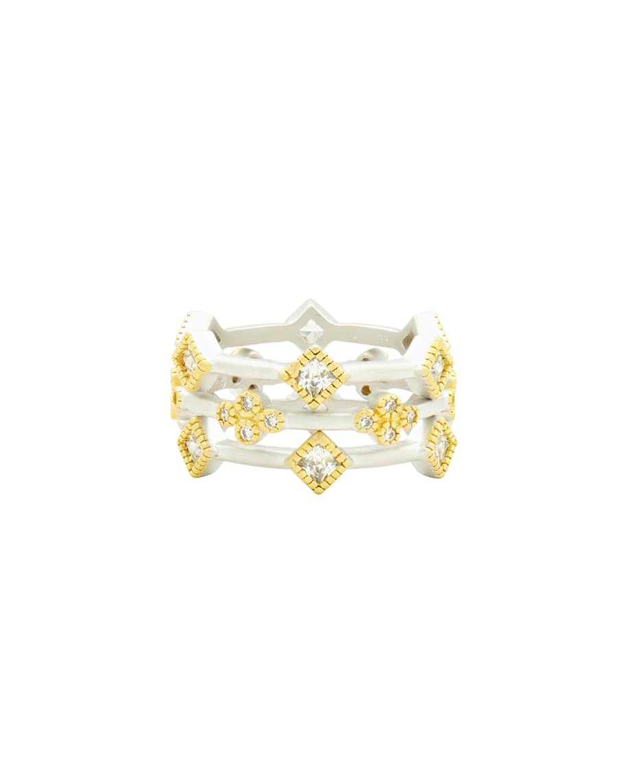 Freida Rothman Fleur Bloom Stack Rings, Set of 3 | Neiman Marcus