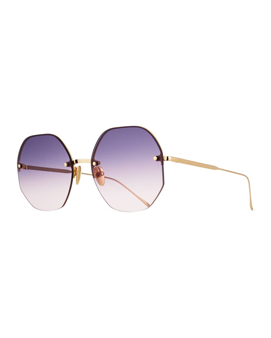 Sunday Somewhere Mia Rimless Octagonal Sunglasses Neiman Marcus