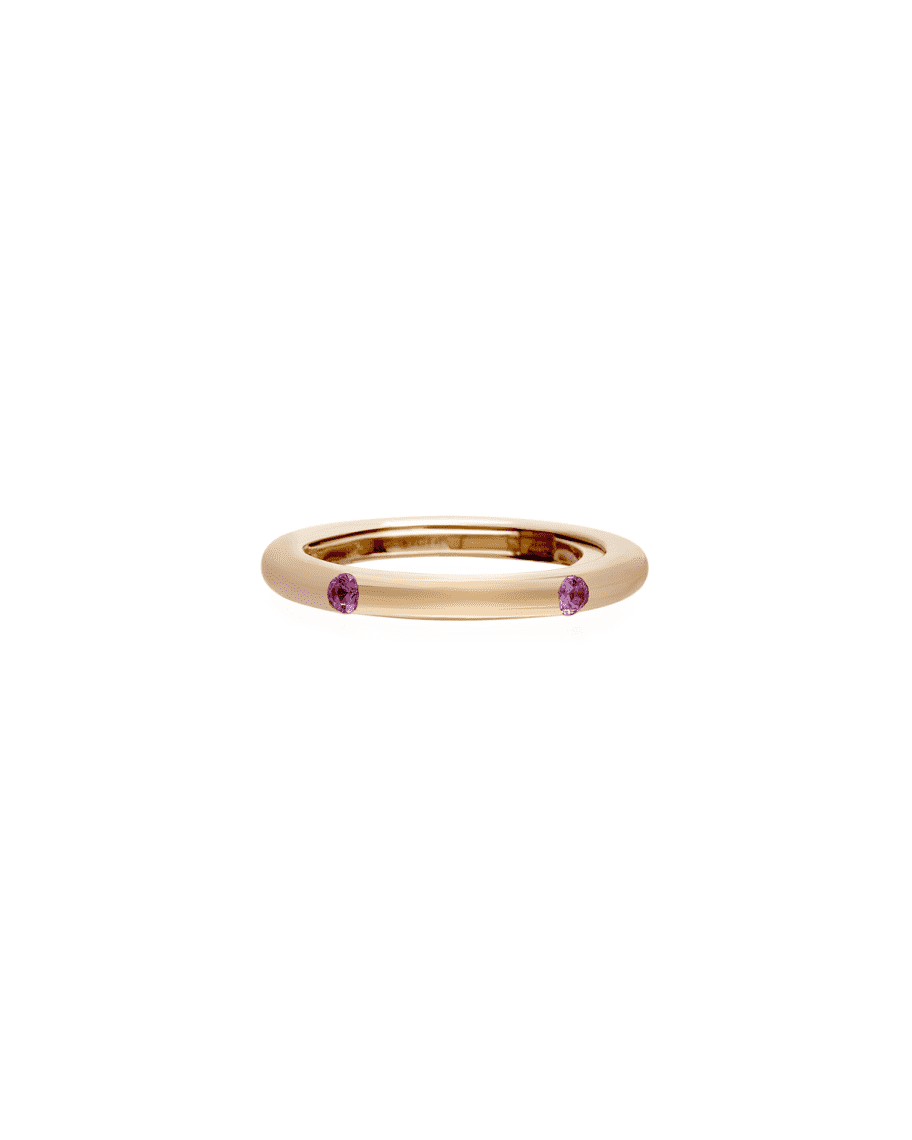 Adolfo Courrier Never Ending 18k Pink Gold Pink Sapphire Ring ...