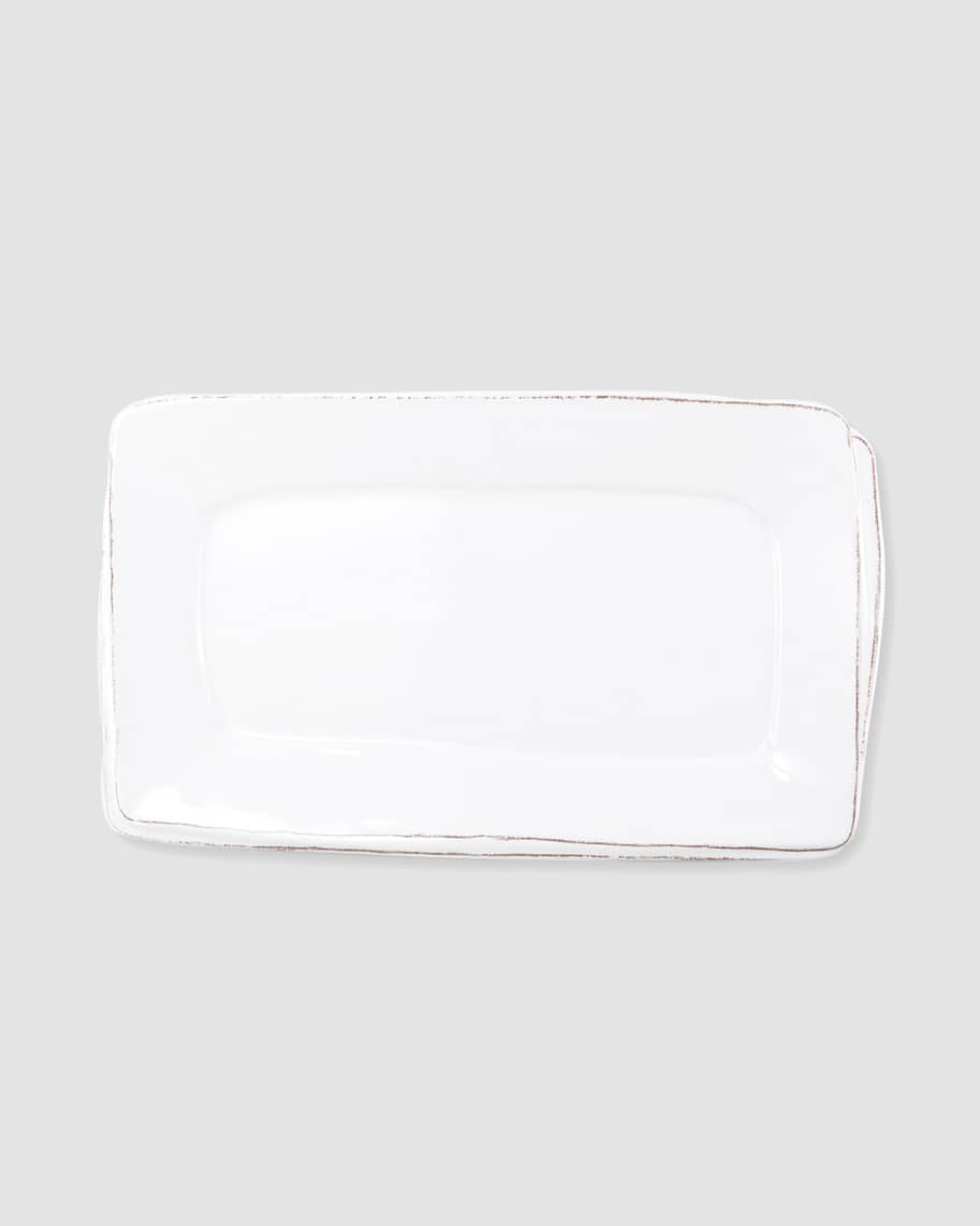 Vietri Melamine Lastra Rectangular Platter, White | Neiman Marcus