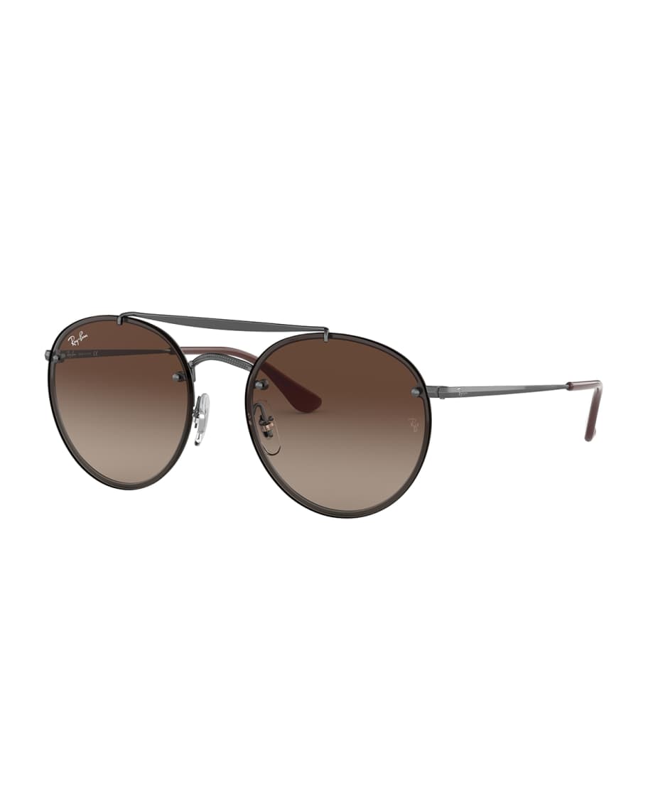 Ray-Ban Men's Blaze Round Lens-Over-Frame Metal Sunglasses - Gradient ...
