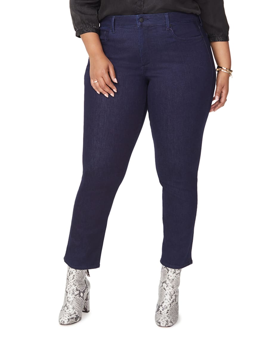 NYDJ Plus Plus Size Sheri Slim-Leg Ankle Jeans | Neiman Marcus
