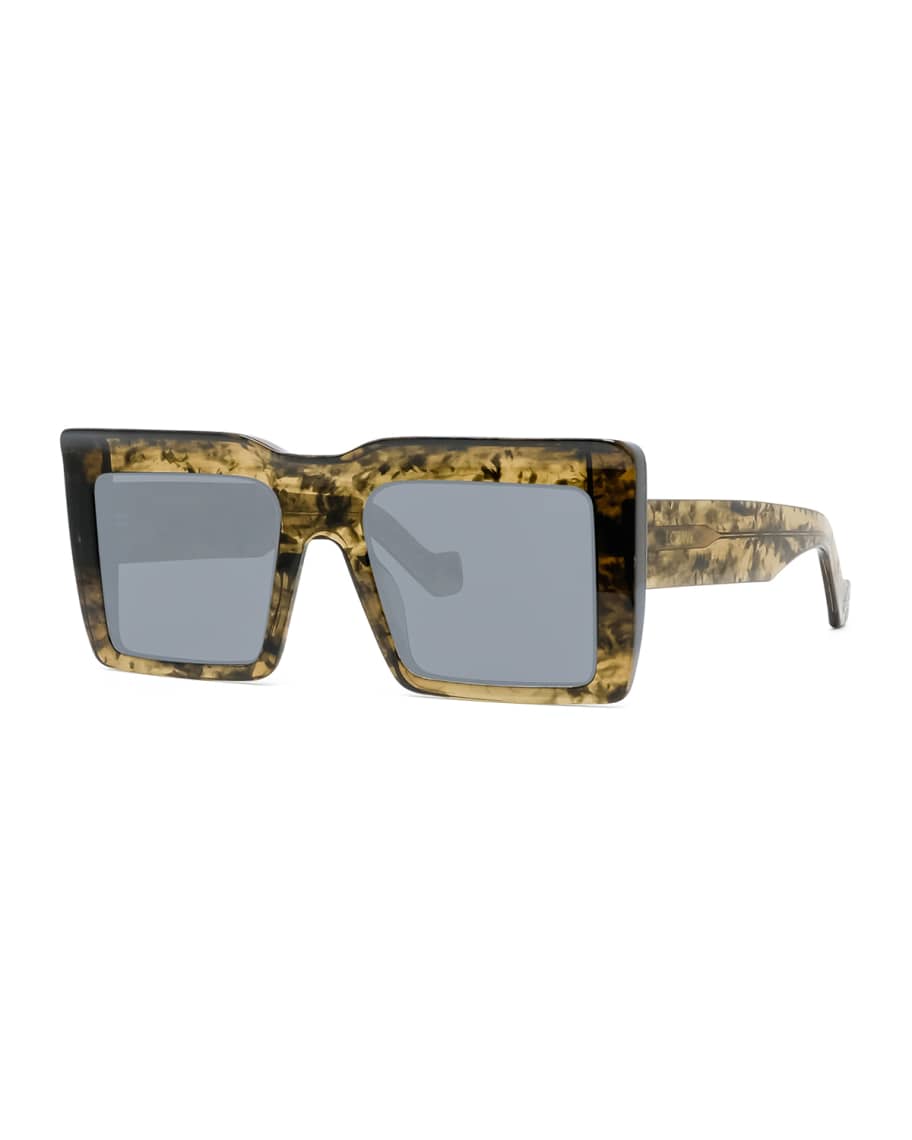 Loewe Monochromatic Square Acetate Sunglasses | Neiman Marcus