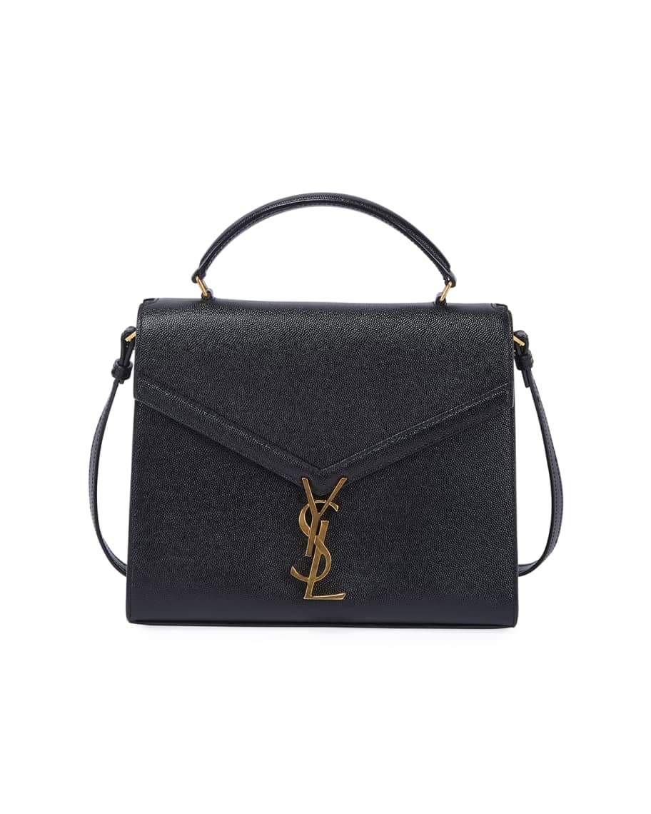 Saint Laurent Cassandra Medium YSL Grain de Poudre Top-Handle Shoulder ...