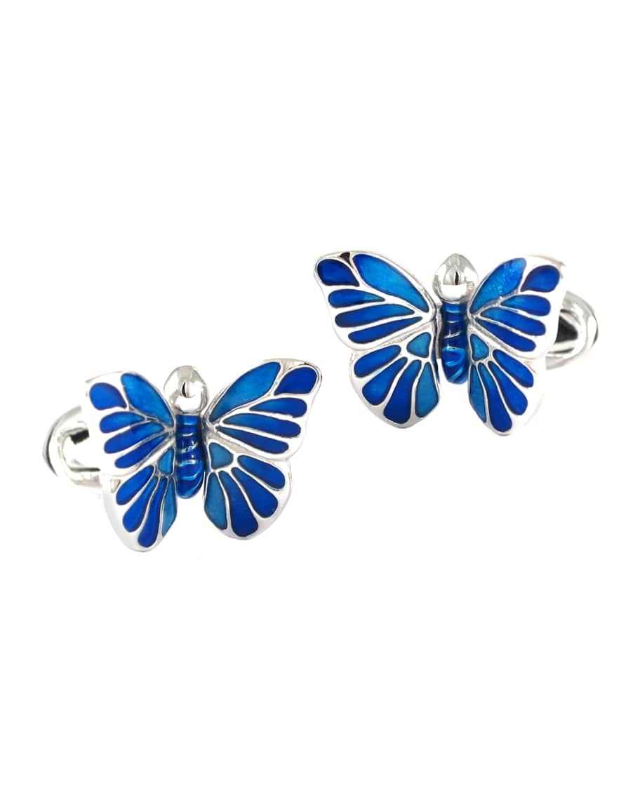 Jan Leslie Enamel Butterfly Cufflinks | Neiman Marcus