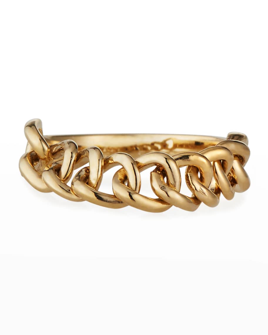 Stevie Wren Misfit 14k Yellow Gold Chain Ring, Size 7 | Neiman Marcus