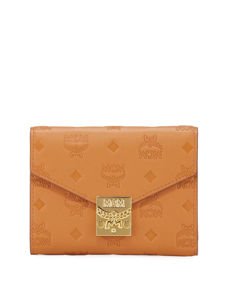 MCM Patricia Monogrammed Flap Wallet | Neiman Marcus