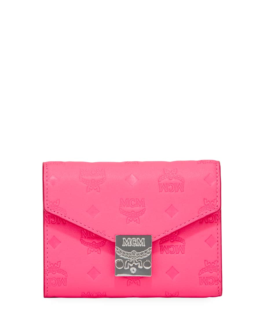 MCM Patricia Monogrammed Flap Wallet | Neiman Marcus