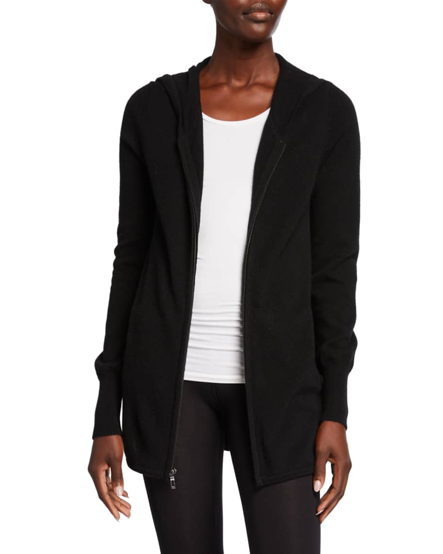Neiman Marcus Cashmere Collection Cashmere Zip-Front Hoodie | Neiman Marcus