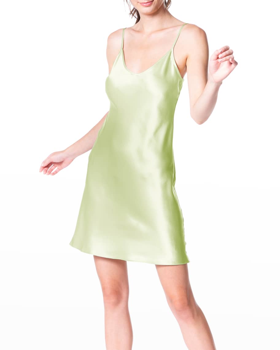 Christine Lingerie Solid Silk Chemise | Neiman Marcus