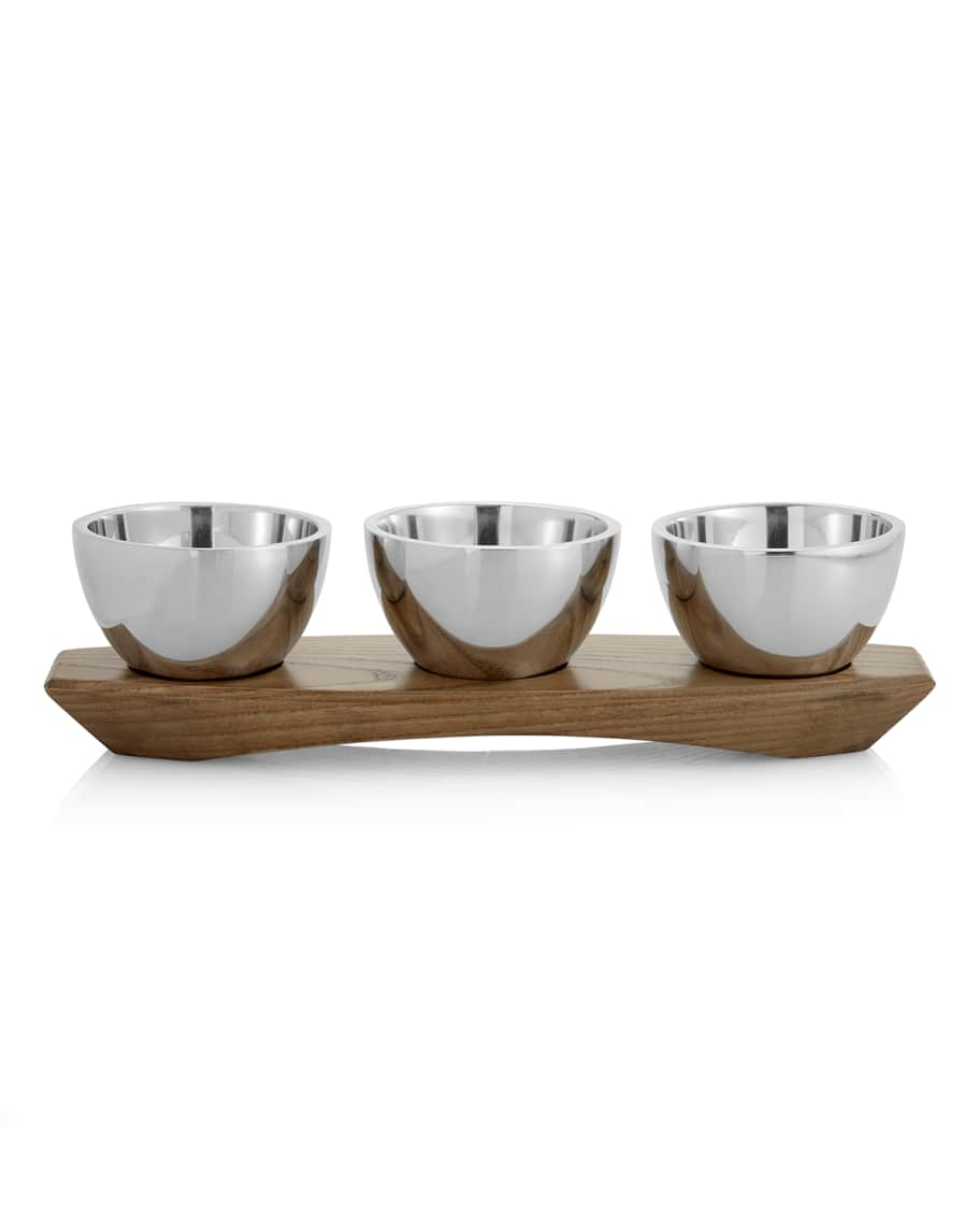 Nambe Cabo Triple Condiment Server | Neiman Marcus