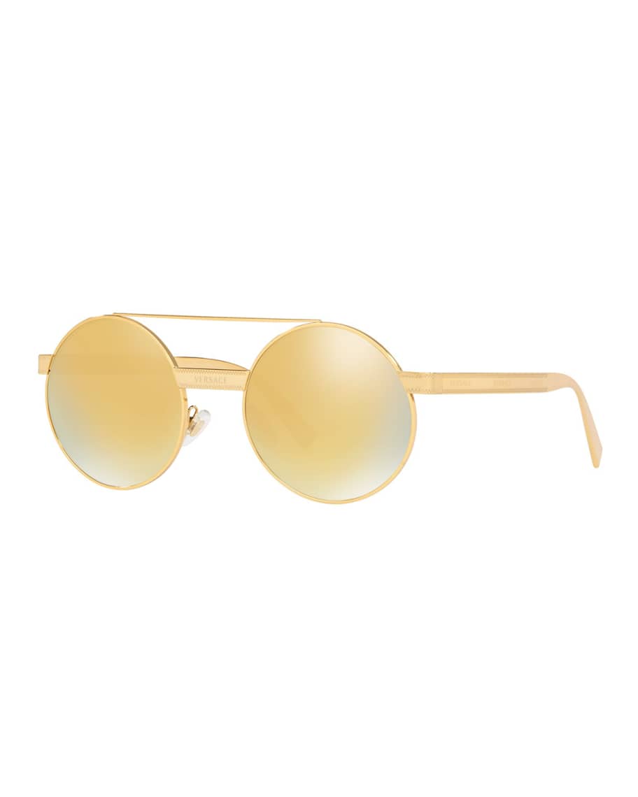 Versace Round Metal Sunglasses | Neiman Marcus