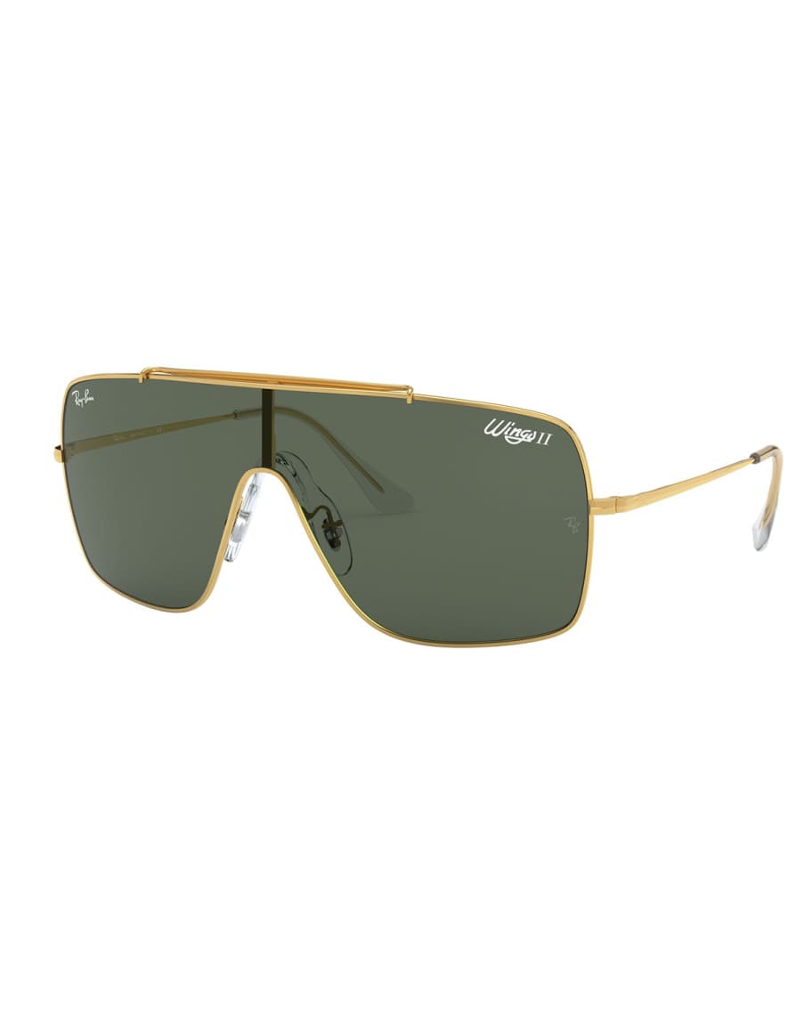 Ray-Ban Mirrored Shield Metal Sunglasses | Neiman Marcus