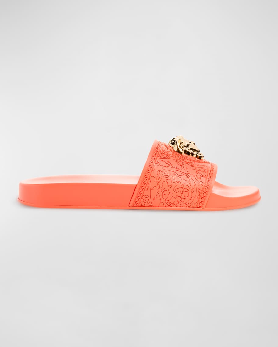 Versace Medusa Rubber Pool Slides | Neiman Marcus