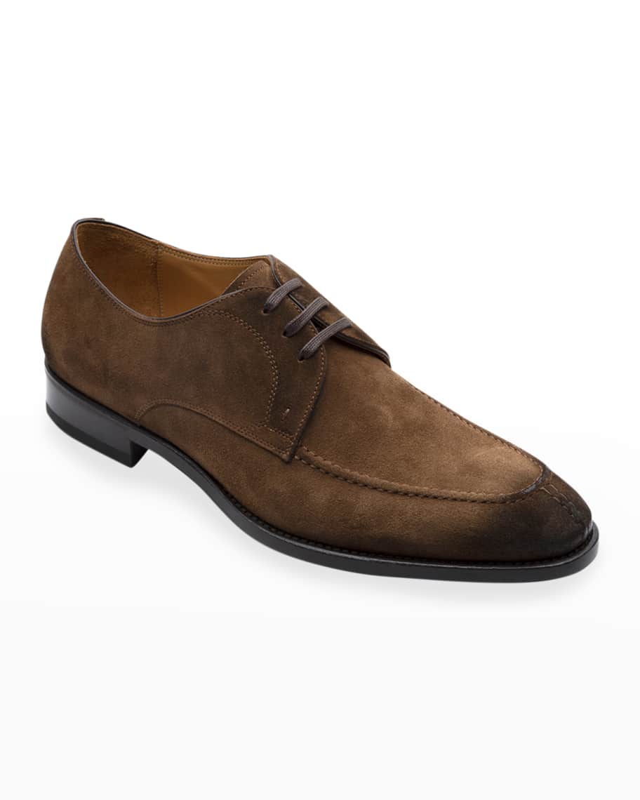 Paul Stuart Men's Lars Split-Toe Suede Derby Shoes | Neiman Marcus