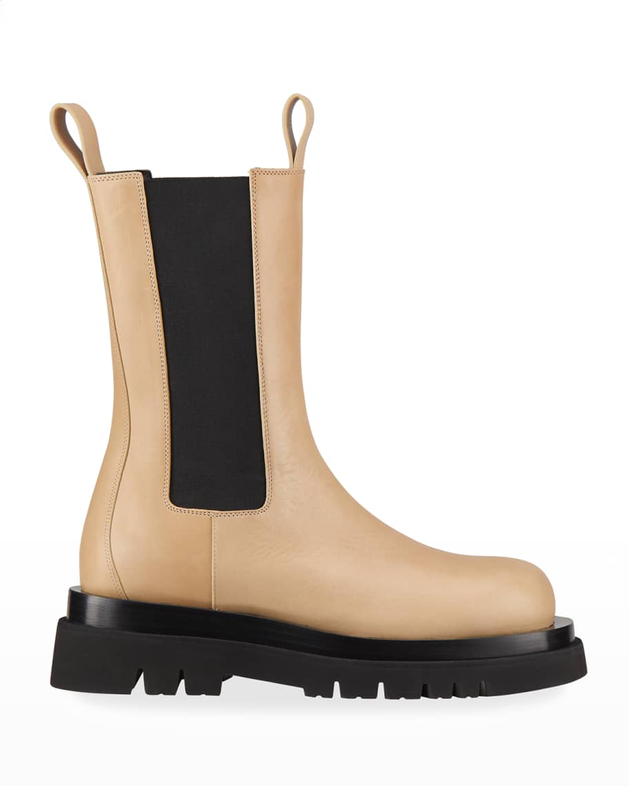 Bottega Veneta Flat Chelsea Combat Boots | Neiman Marcus