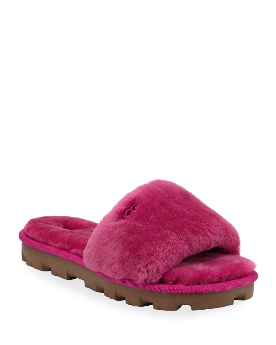 UGG Cozette Shearling Slide Slippers | Neiman Marcus