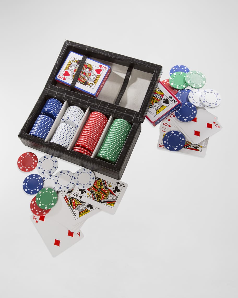 Brouk and Co Poker Game Set with Vegan Leather Case | Neiman Marcus