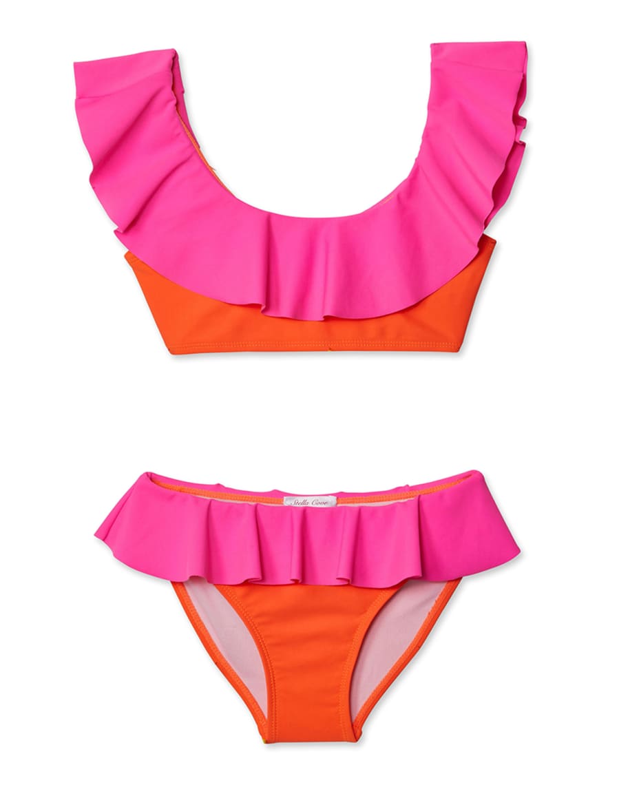 Stella Cove Girls' Neon Bikini Two-Piece Swim Set, 2-14 | Neiman Marcus