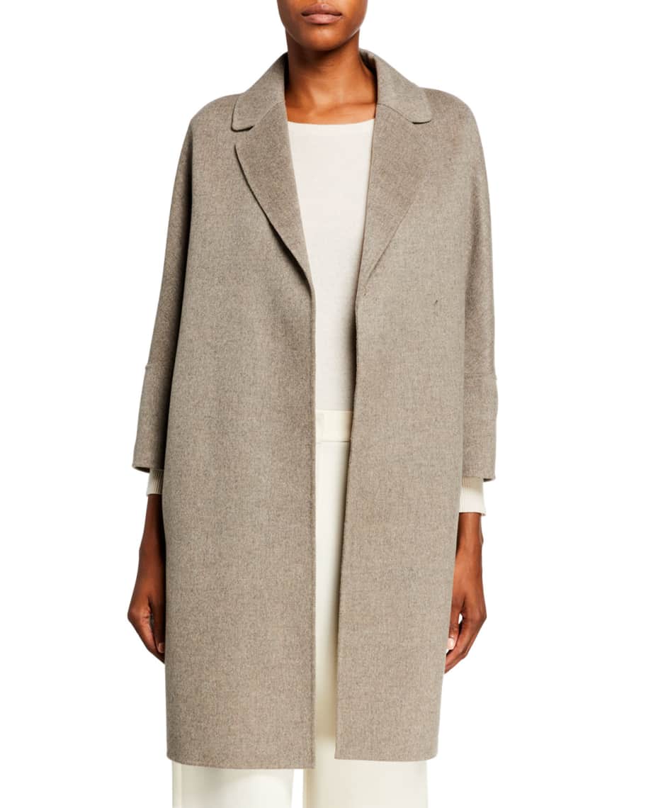 Max Mara Arona Midi Double-Face Notch-Collar Coat | Neiman Marcus