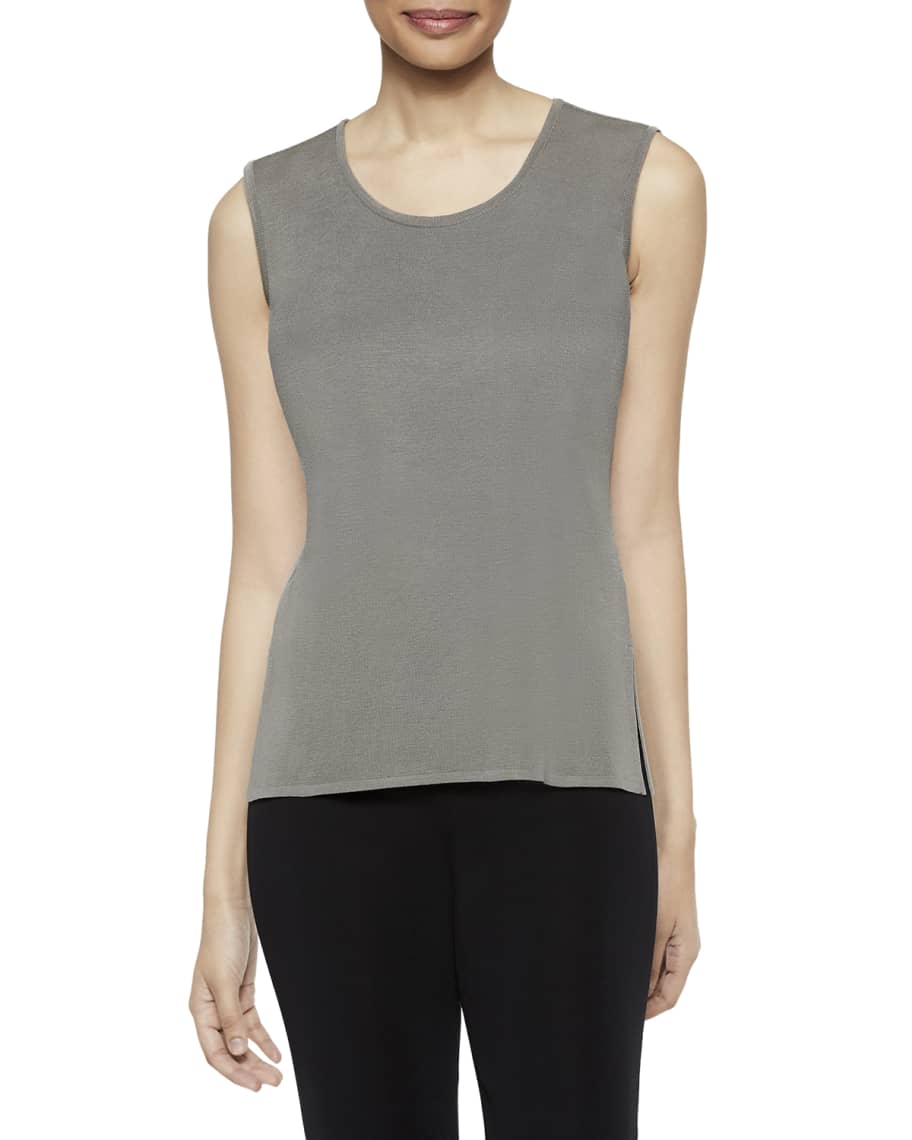 Misook Plus Size Mink Scoop-Neck Knit Tank | Neiman Marcus