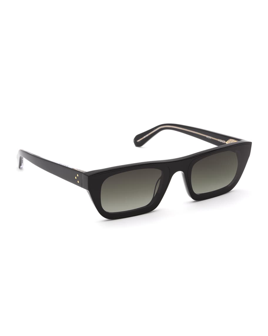 KREWE Wisner Nylon Gradient Rectangle Sunglasses | Neiman Marcus