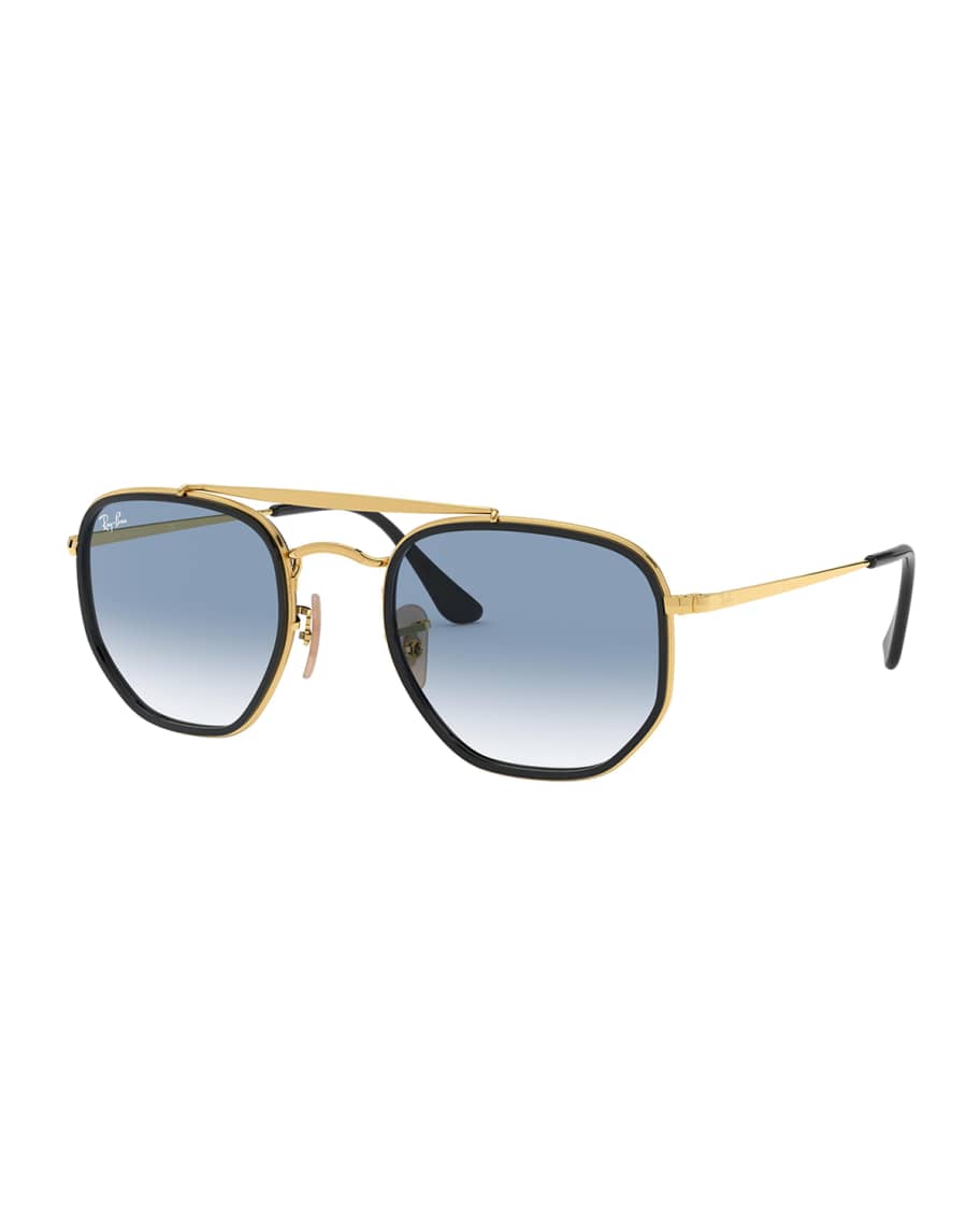Ray-Ban Men's Hexagonal Steel Double-Bridge Sunglasses | Neiman Marcus