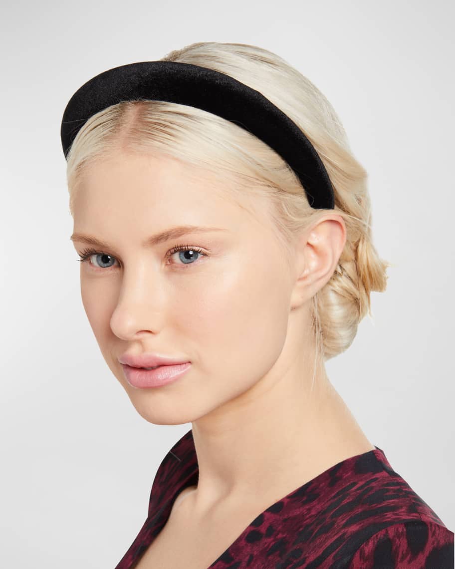 Jennifer Behr Tori Velvet Padded Headband Neiman Marcus