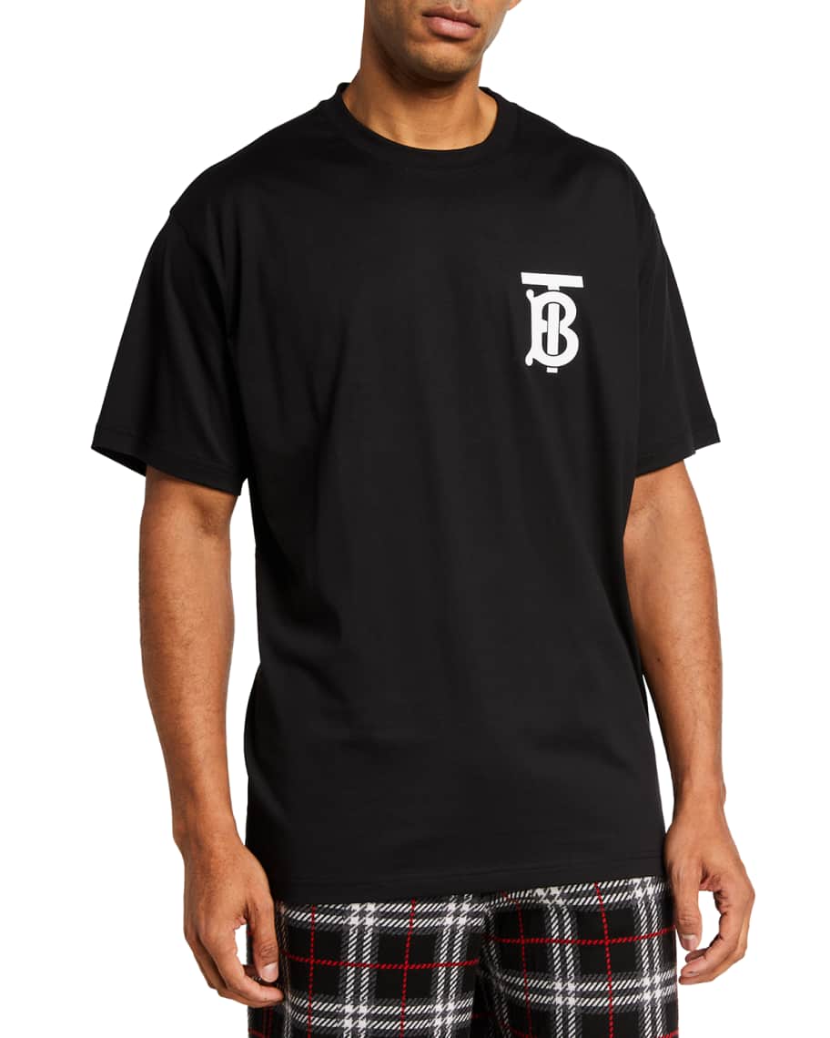 Burberry Men's TB Monogram Oversize T-shirt | Neiman Marcus