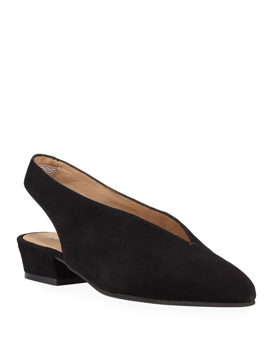 Sesto Meucci Alexis Low-Heel Slingback Pumps, Black | Neiman Marcus