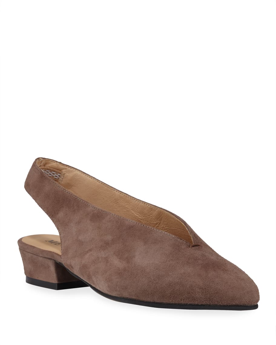Sesto Meucci Alexis Low-Heel Slingback Pumps, Gray/Brown | Neiman Marcus