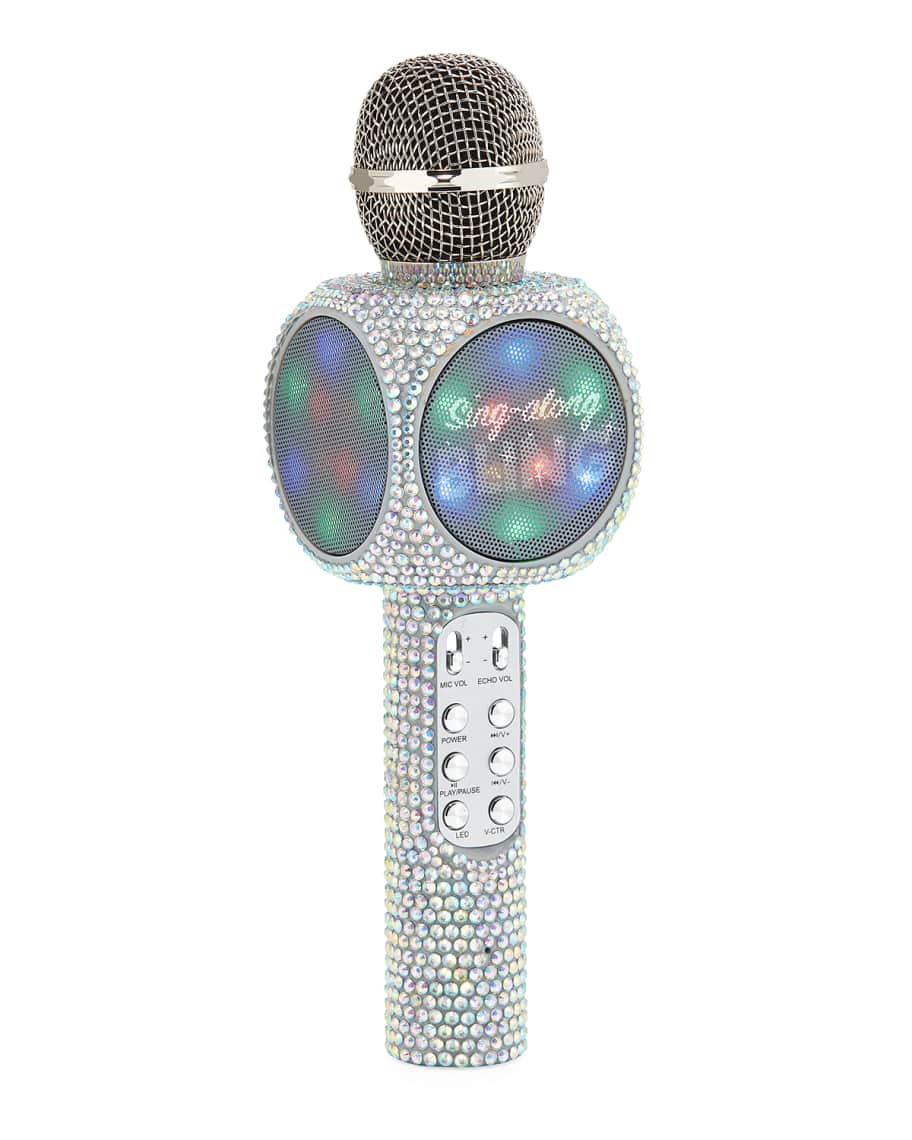 Wireless Express Sing-Along Iridescent Bling Karaoke Microphone ...