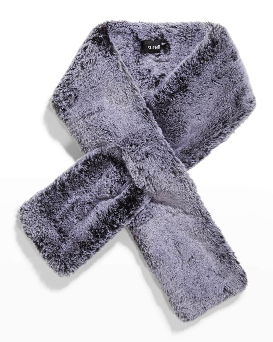 Surell Accessories Faux-Fur Pull-Through Scarf | Neiman Marcus