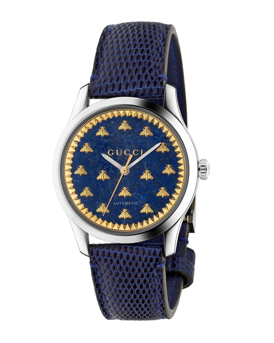Gucci Men's Signature Bee Automatic Watch with Leather Strap | Neiman ...