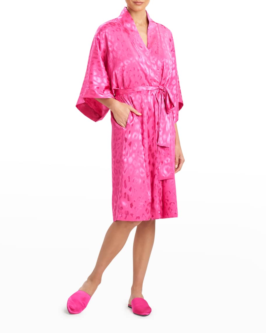 Natori Decadence Tonal-Print Robe | Neiman Marcus