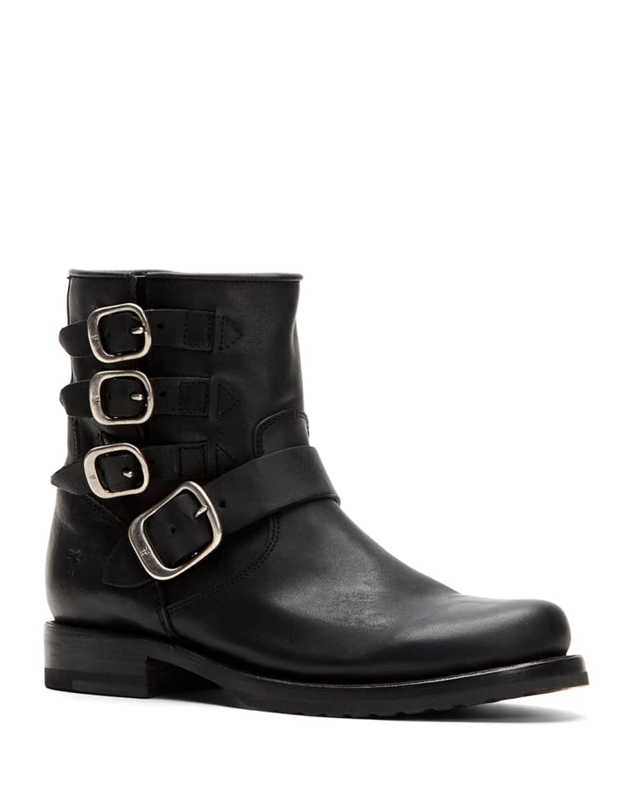 Frye Veronica Belted Short Booties | Neiman Marcus