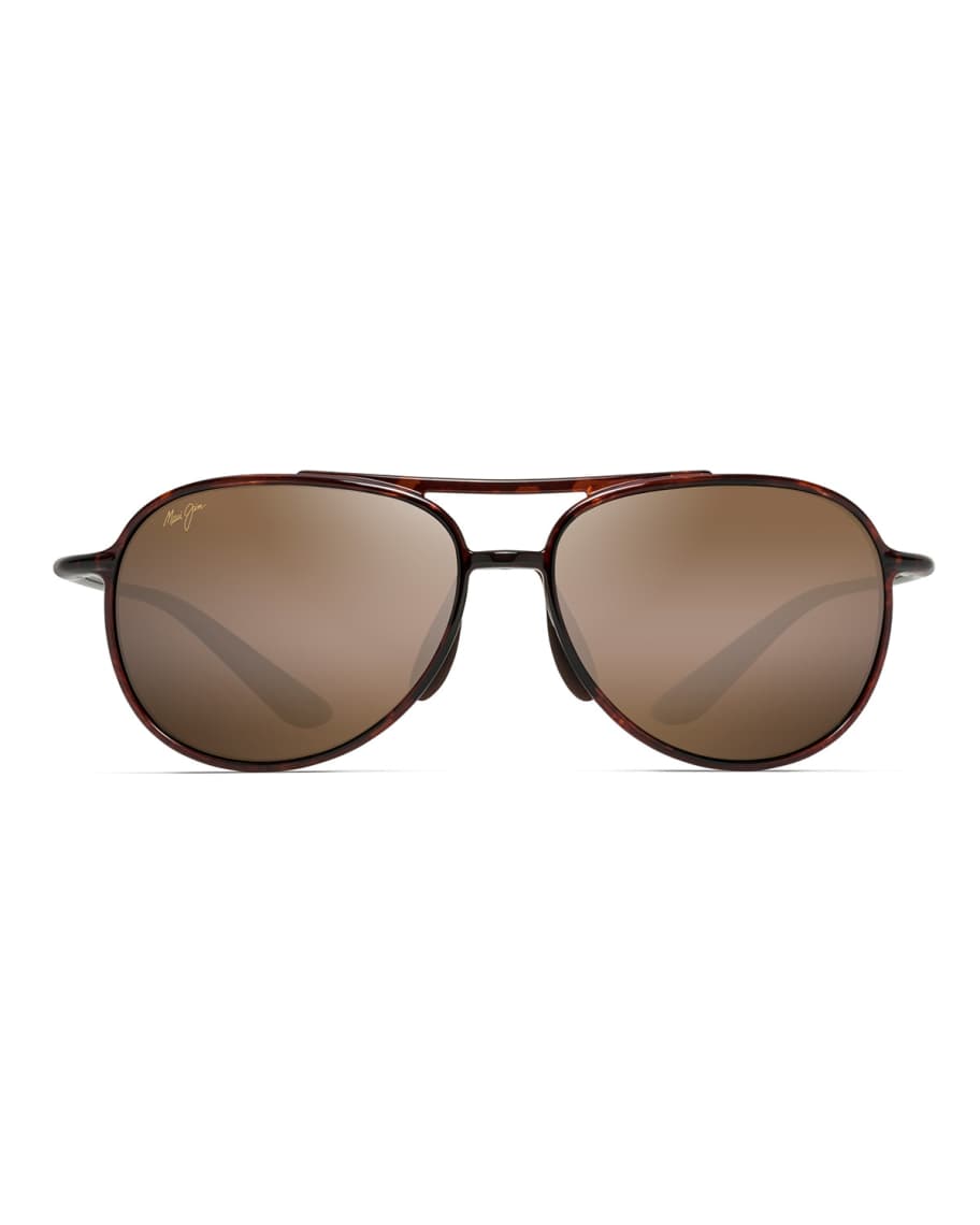Maui Jim Men's Alelele Bridge Polarized Aviator Sunglasses | Neiman Marcus