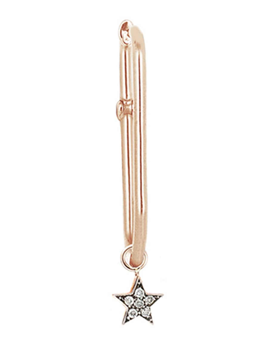Kismet by Milka Rock'n Charm 14k Rose Gold Diamond Star Hook Earring ...